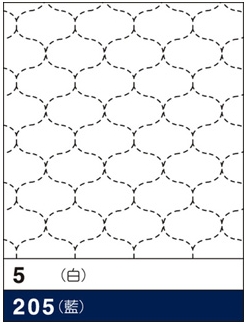 Stencilied Sashiko Sampler - Hoshiami