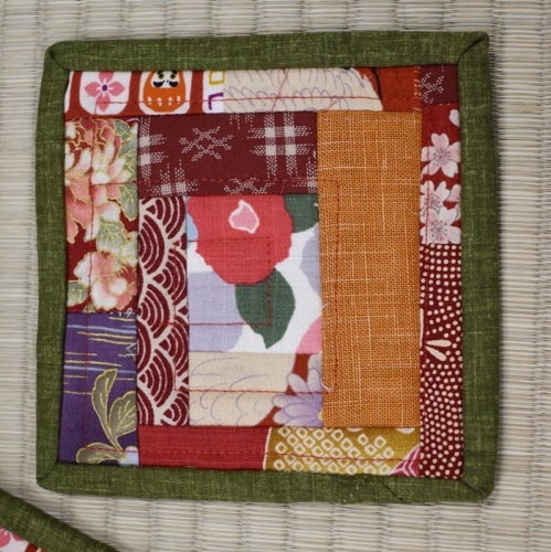 Japanese Fabric Patchwork Coasters Set of 6 | Japanache