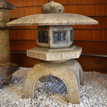 Antique Japanese Granite Snow Lantern Yukimi Doro (c. 1900)