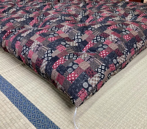 **Black & Red Boro Patchwork Futon Design: Antique Japanese Textiles